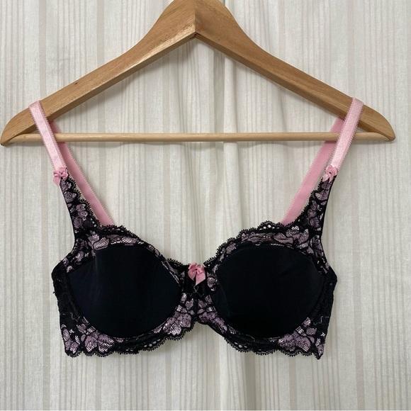 Adore Me | Intimates & Sleepwear | Adore Me Black And Pink Balconette ...